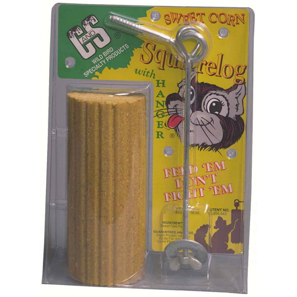 Sweet Corn Squirrel Log w/hanger — Parrotcha