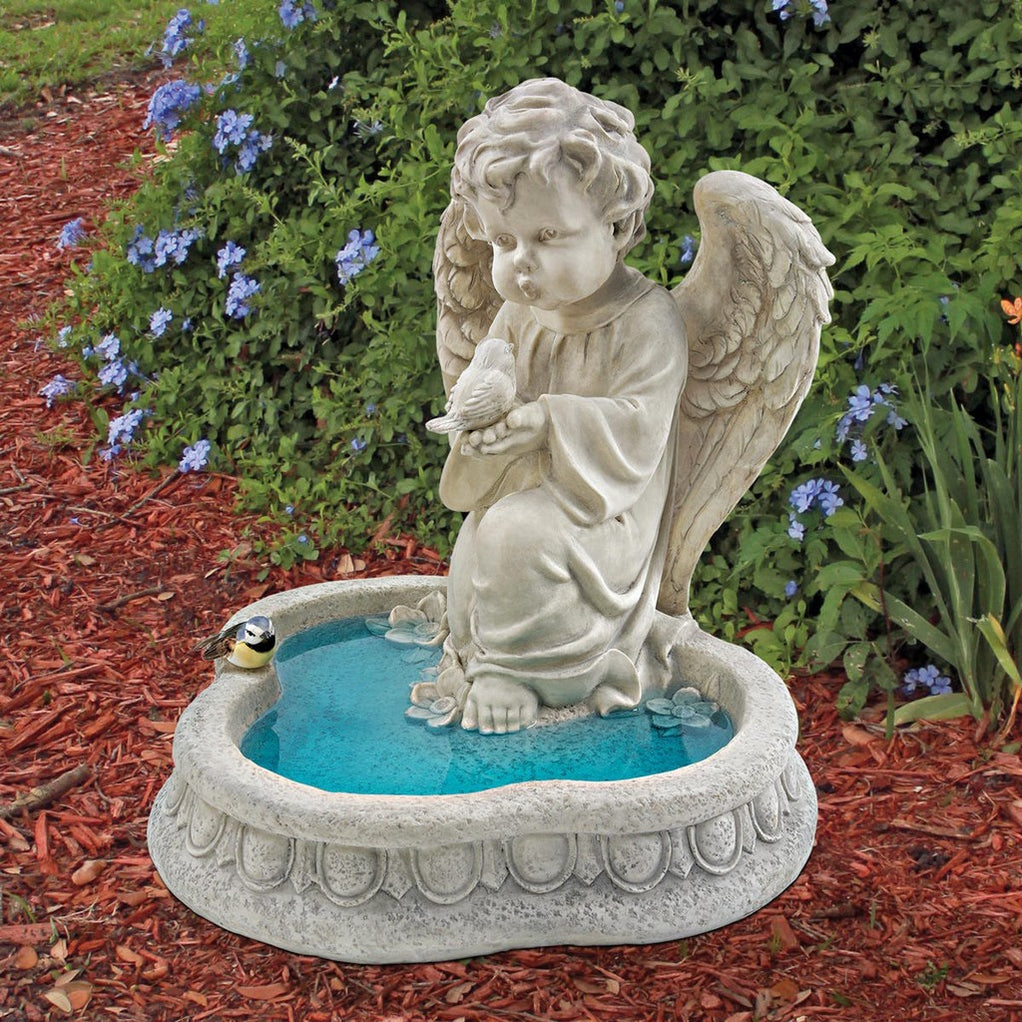 Angel of Peace Reflecting Pool Sculpture — Parrotcha