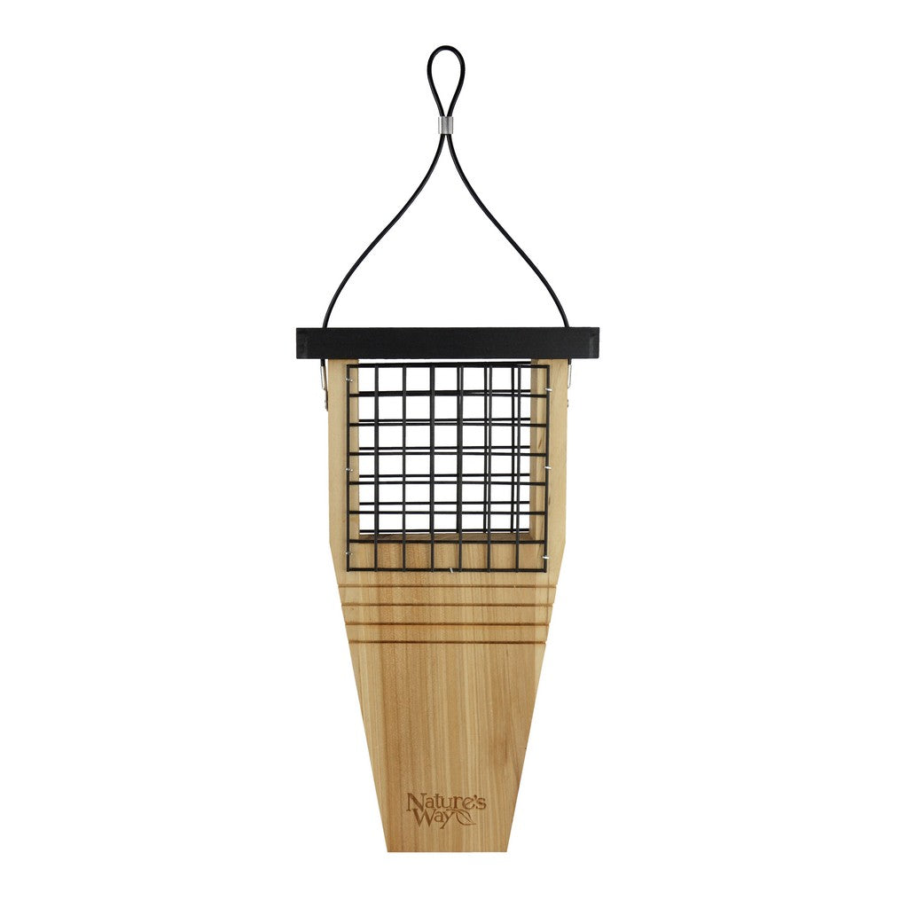 Cedar Suet Tail Prop Feeder — Parrotcha