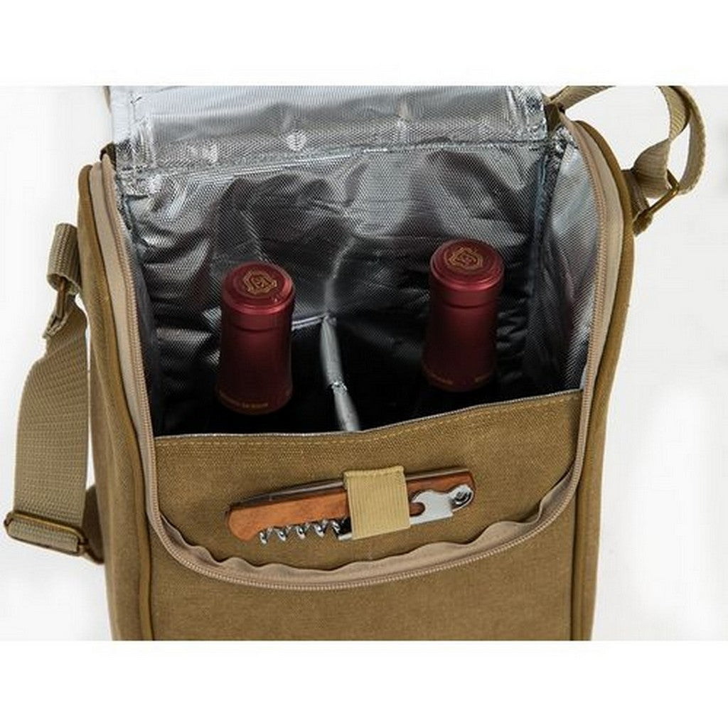 BYOB Double Bottle Wine Bag-Tan — Parrotcha