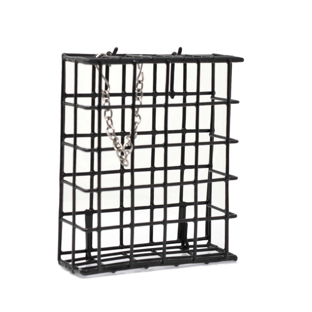 Black Single Suet Basket — Parrotcha