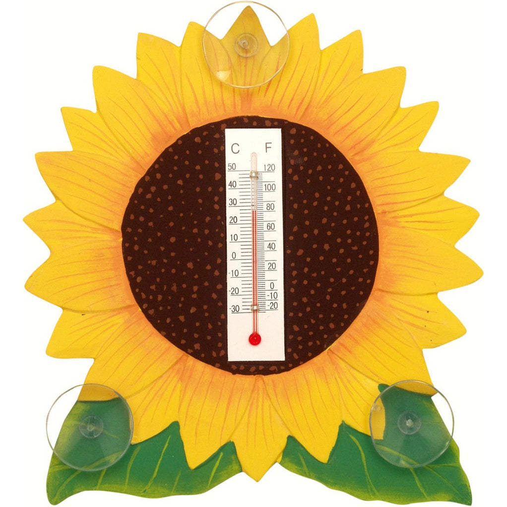 Sunflower Small Window Thermometer — Parrotcha