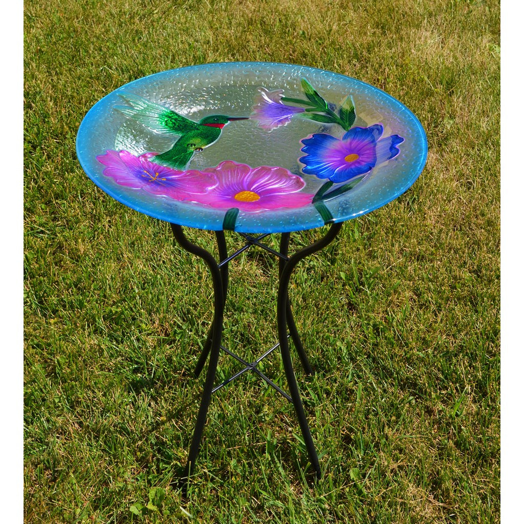 Hummingbird Bird Bath with Stand — Parrotcha